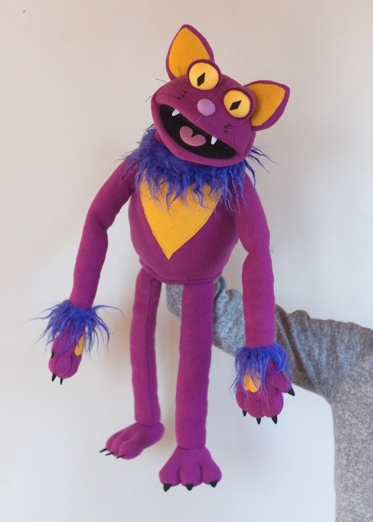 The Sunset Cat Puppet Scary Puppet Hand Professional Puppet - Etsy