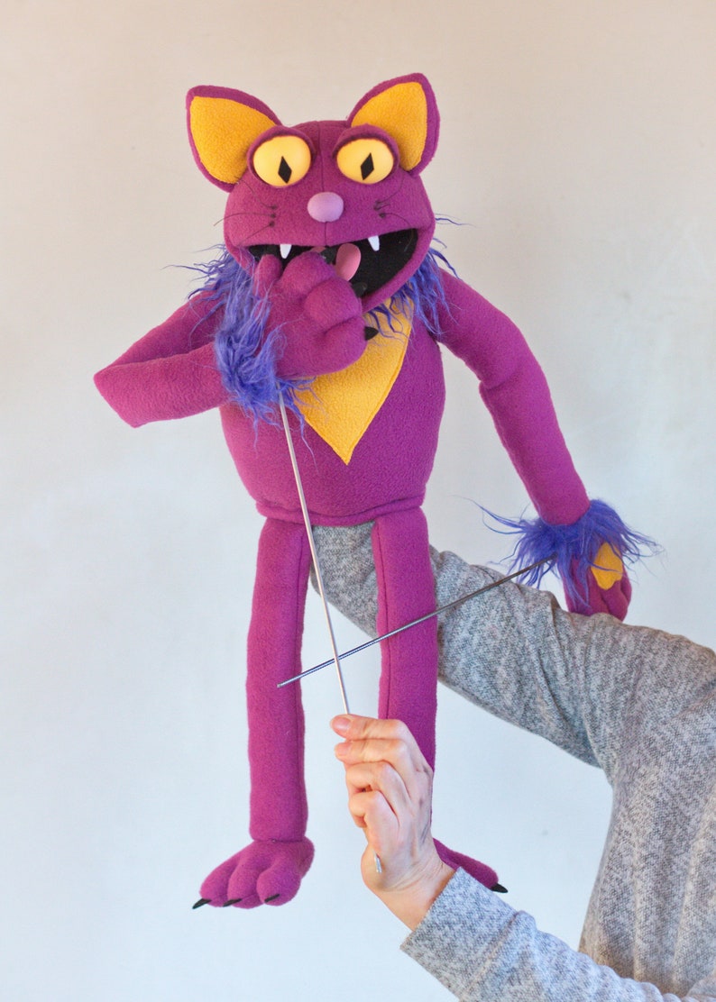 The Sunset Cat Puppet Scary Puppet Hand Professional Puppet - Etsy