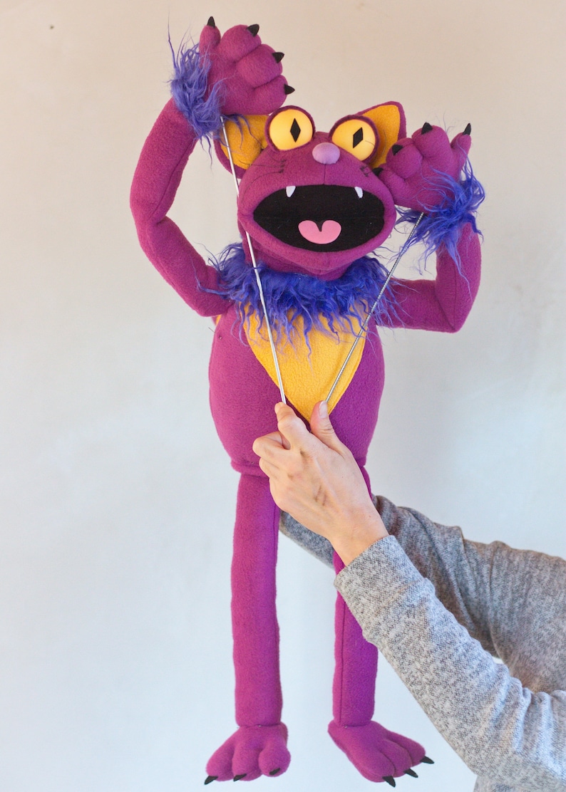 The Sunset Cat Puppet Scary Puppet Hand Professional Puppet - Etsy