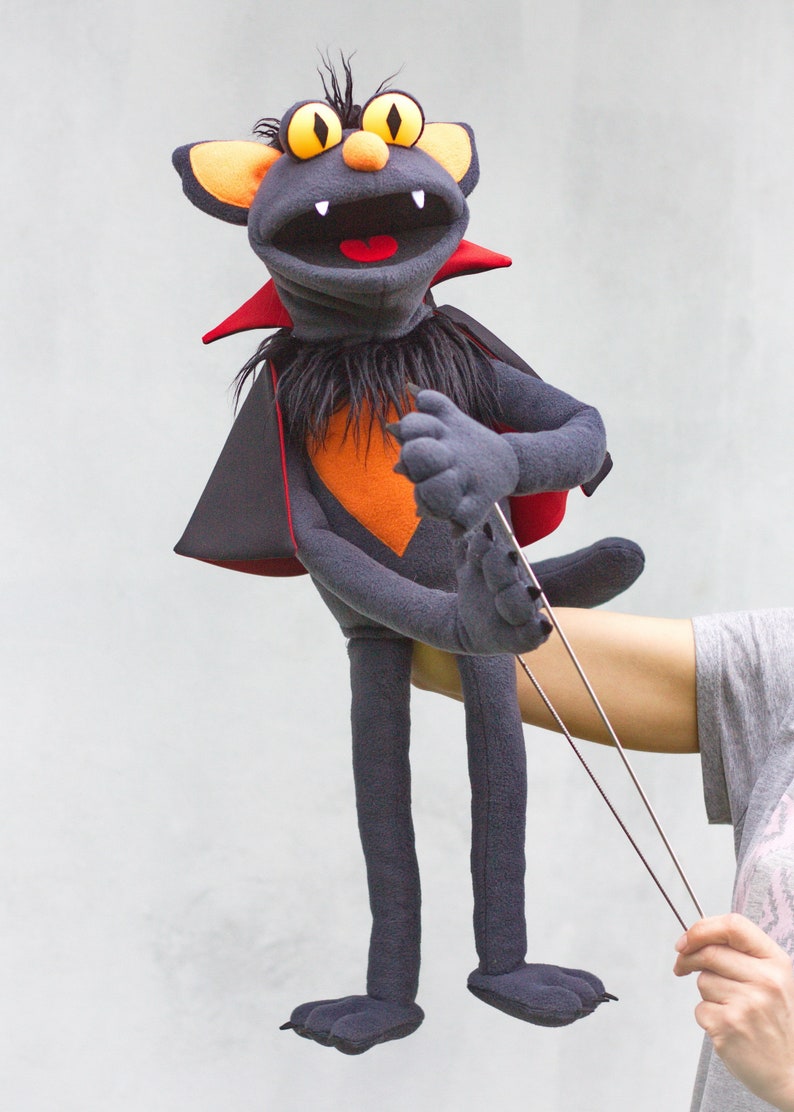 The Vampire Cat Puppet Halloween Scary Puppet Hand Puppet - Etsy
