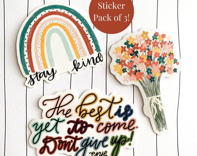 Rainbow Sticker Pack Laptop Stickers Water Bottle Packs of - Etsy