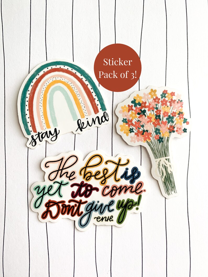 Rainbow Sticker Pack Laptop Stickers Water Bottle Packs of | Etsy