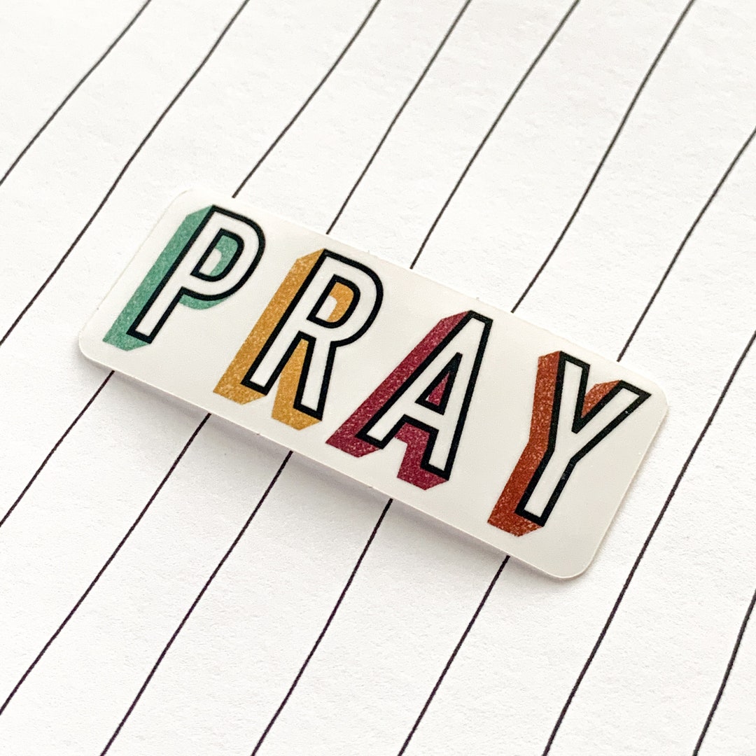 PRAY Christian Stickers Water Bottle Stickers Laptop Stickers ...