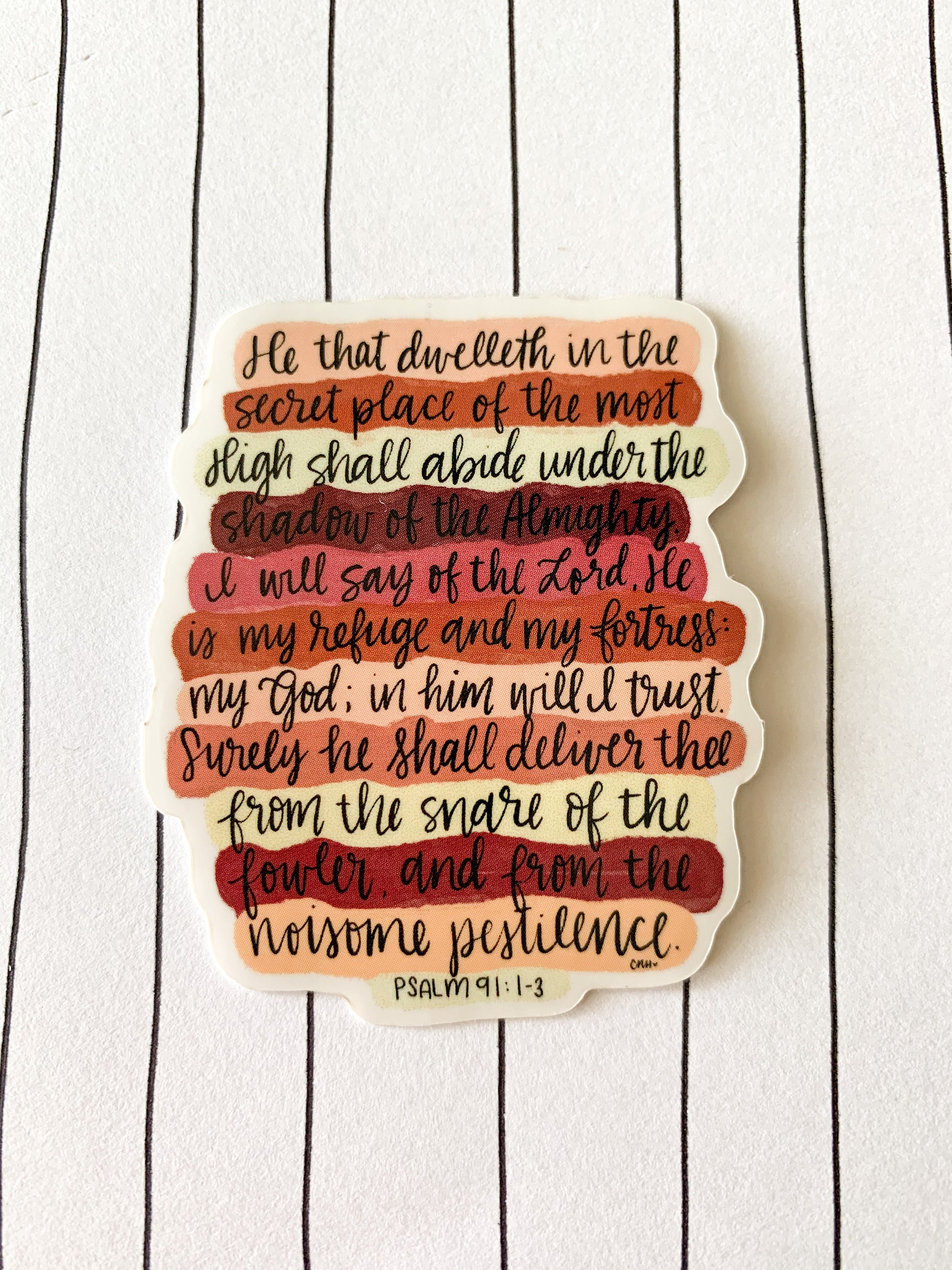 Psalm 91 Stickers Christian Stickers Water Bottle Stickers - Etsy