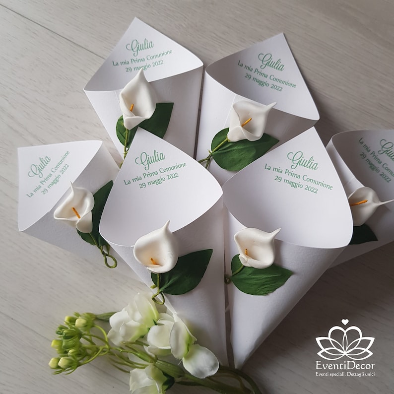 Coni conetti portariso portaconfetti matrimonio con CALLA - Etsy Italia