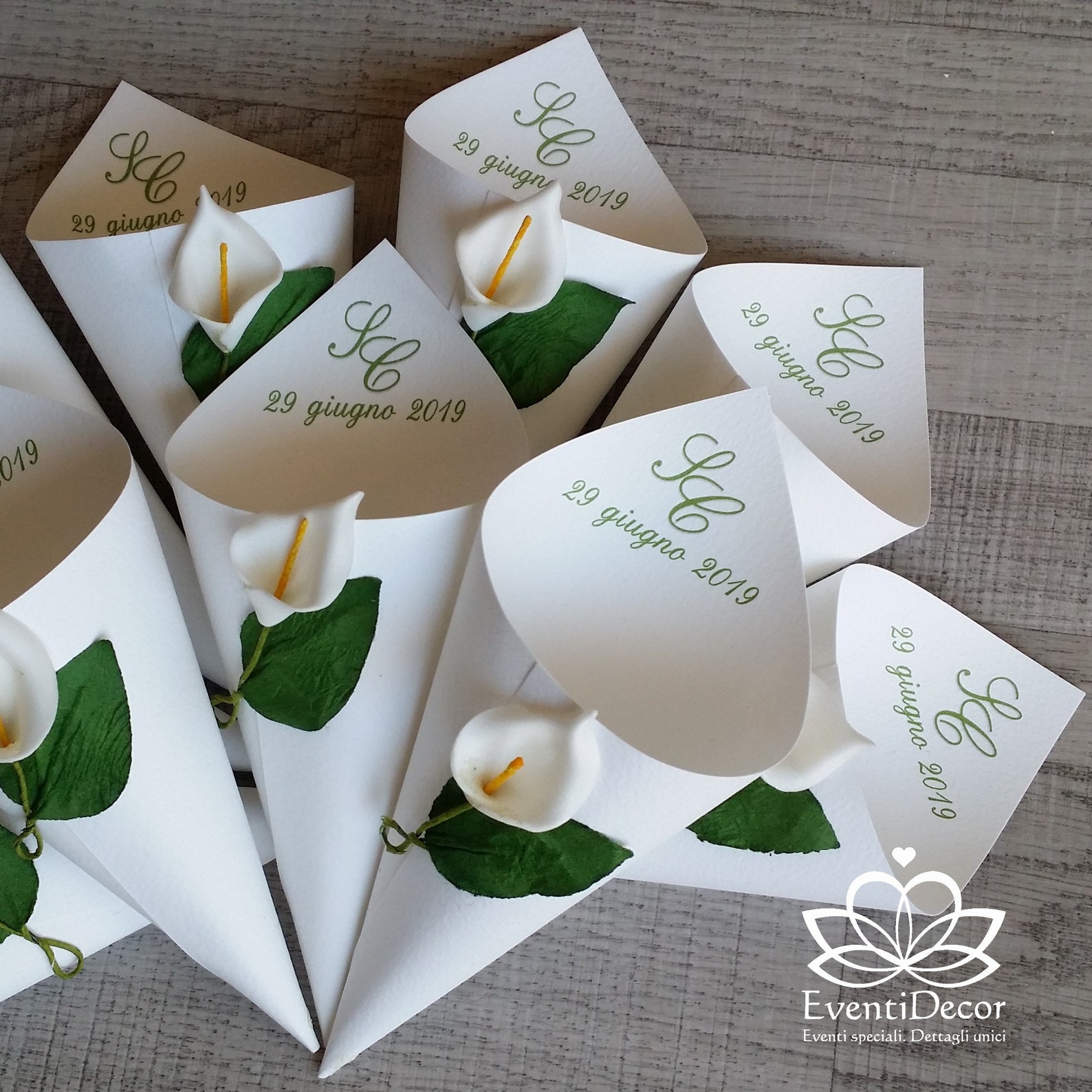 Coni conetti portariso portaconfetti matrimonio con CALLA - Etsy Italia