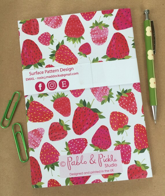 Paper & Party Supplies Stationery stocking filler Strawberries pattern ...