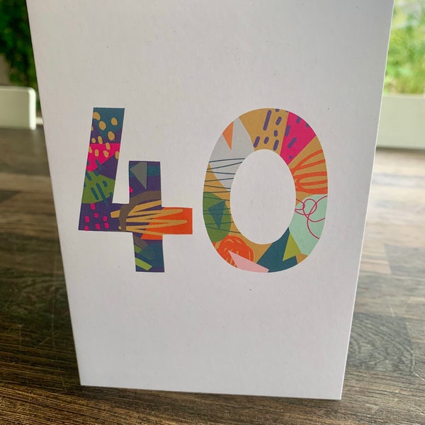 Shop 40th Birthday Card Online - Etsy
