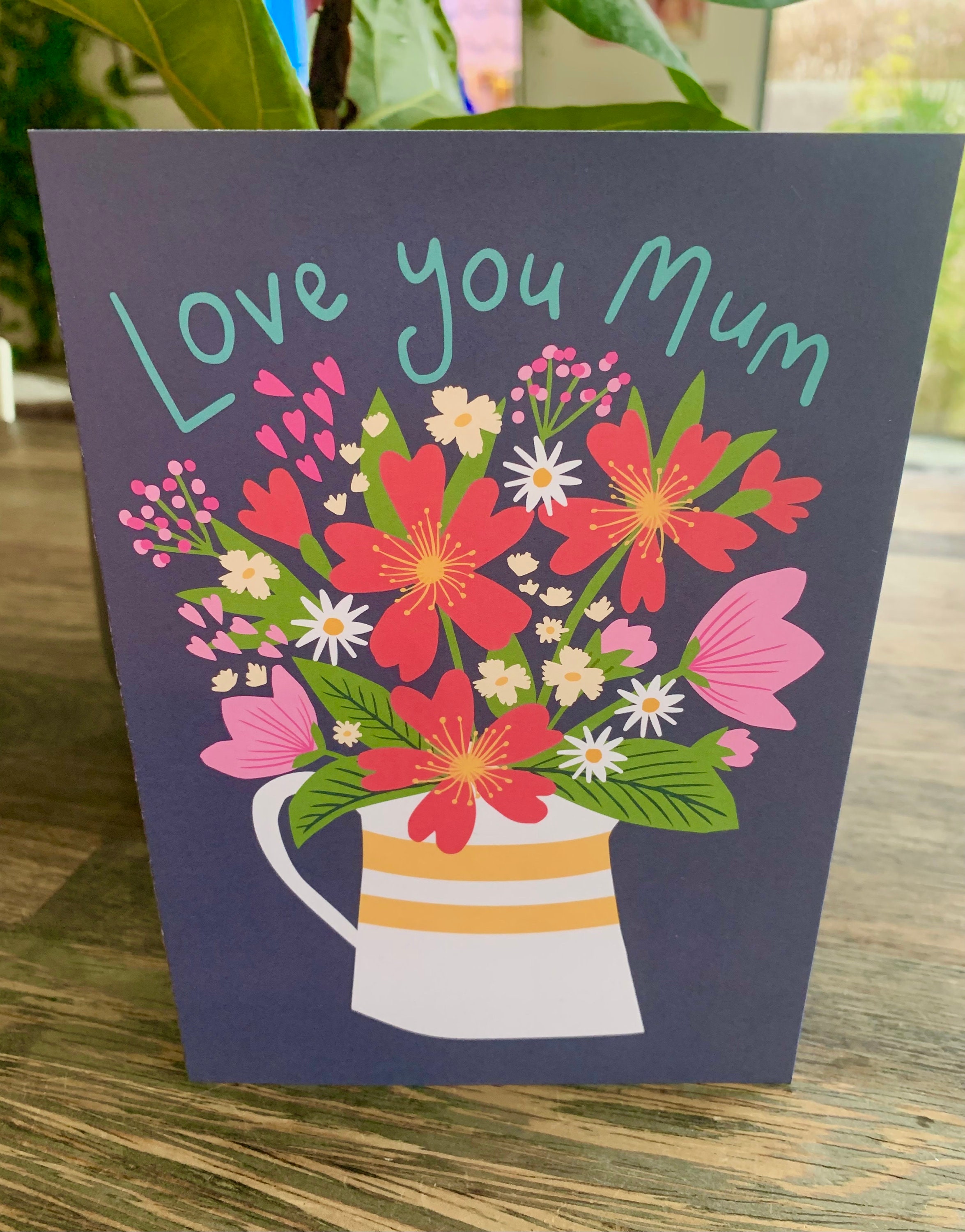 Love You Mum - Flower Bouquet Card - Mother’s Day Card - Etsy