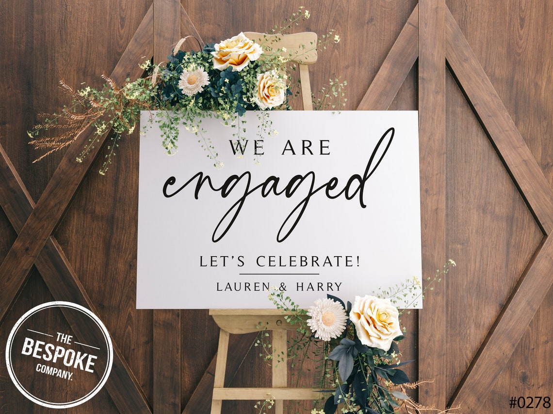 Engagement Party Entrance Sign Party Sign Engagement Decor - Etsy UK