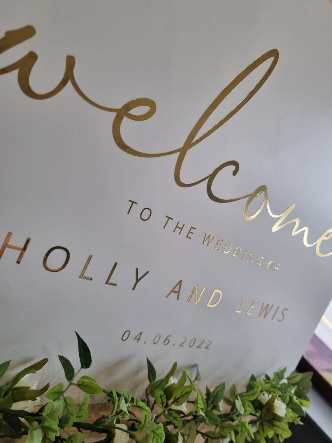 Gold Foil // Welcome Wedding Sign // A1 A2 Sign // Welcome to Our ...