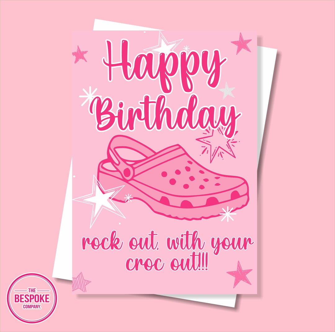Birthday Card // Crocs // Funny Card // Croc Lover // Rude - Etsy