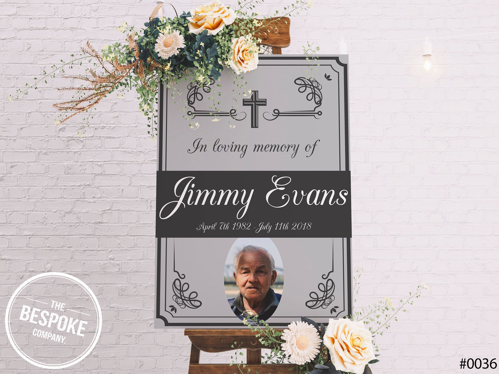 Funeral Sign // Memorial Sign // Funeral Photo Board // | Etsy