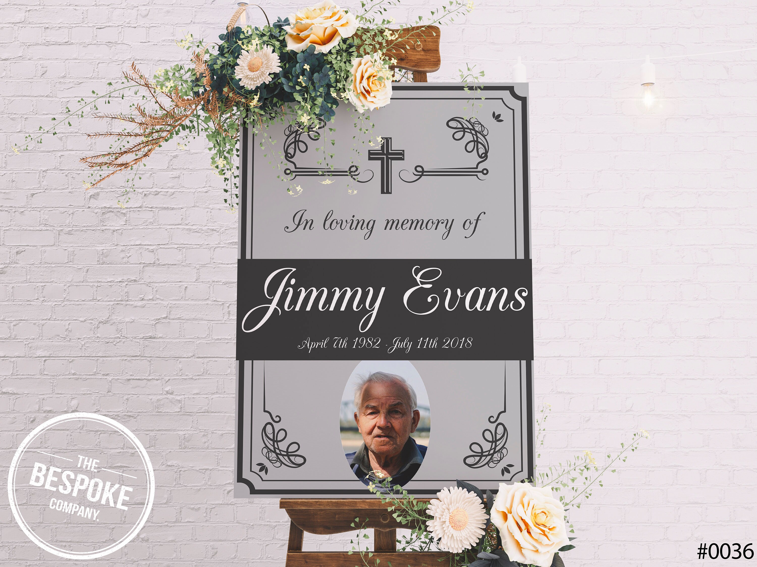Funeral Sign // Memorial Sign // Funeral Photo Board // - Etsy UK