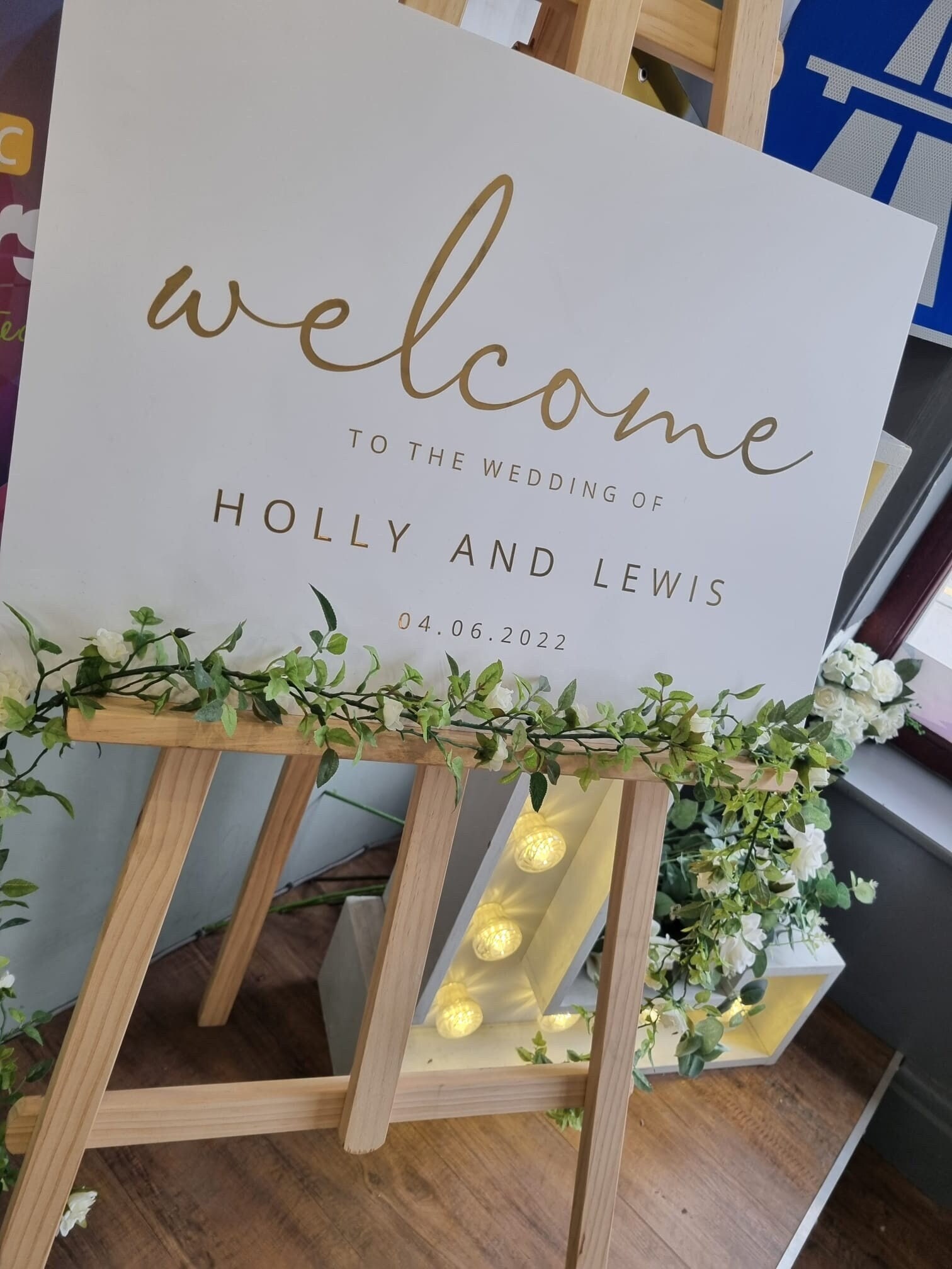 Gold Foil // Welcome Wedding Sign // A1 A2 Sign // Welcome to - Etsy UK