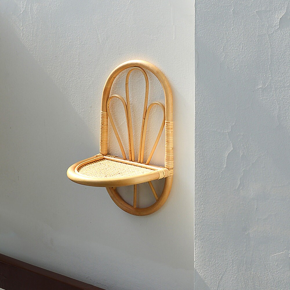 Rattan shelf Handmade rattan wall shelf Home decor | Etsy