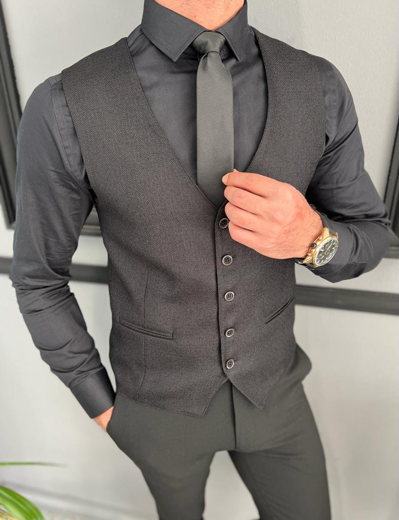 Mens Vest, Black Waistcoat, Formal, Waist Coat for Men, Wedding Vest ...