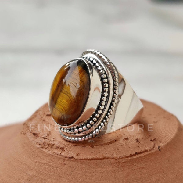 Tiger Eye Ring - Etsy