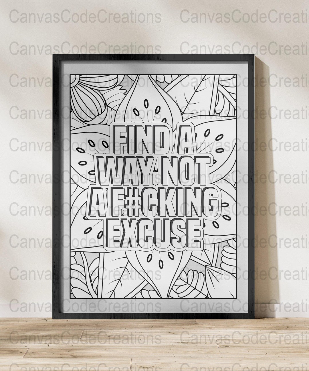 Inspirational Quote Coloring Page Digital Download, find A Way ...