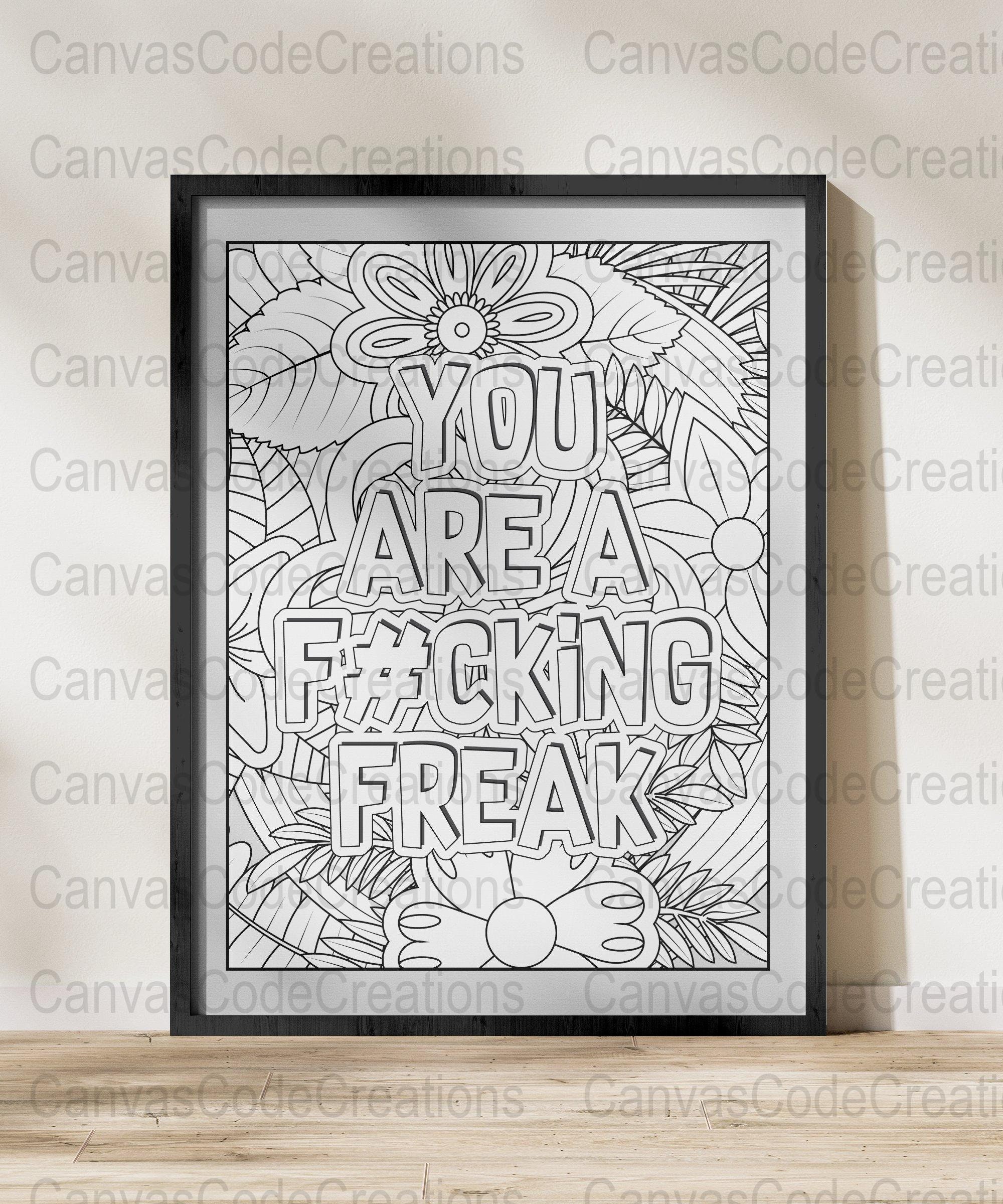 Adult Humor Coloring Page Printable, Sarcastic Stress Relief Activity ...