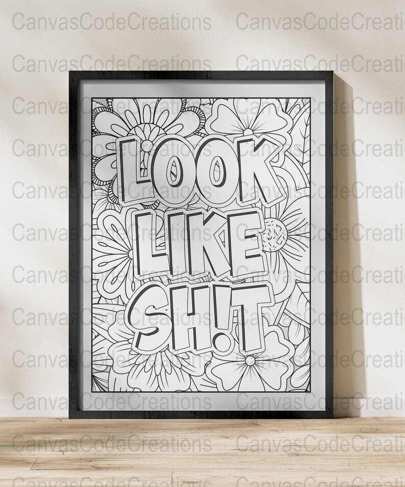 Funny Adult Coloring Page, Instant Download, Sarcastic Humor, Stress ...