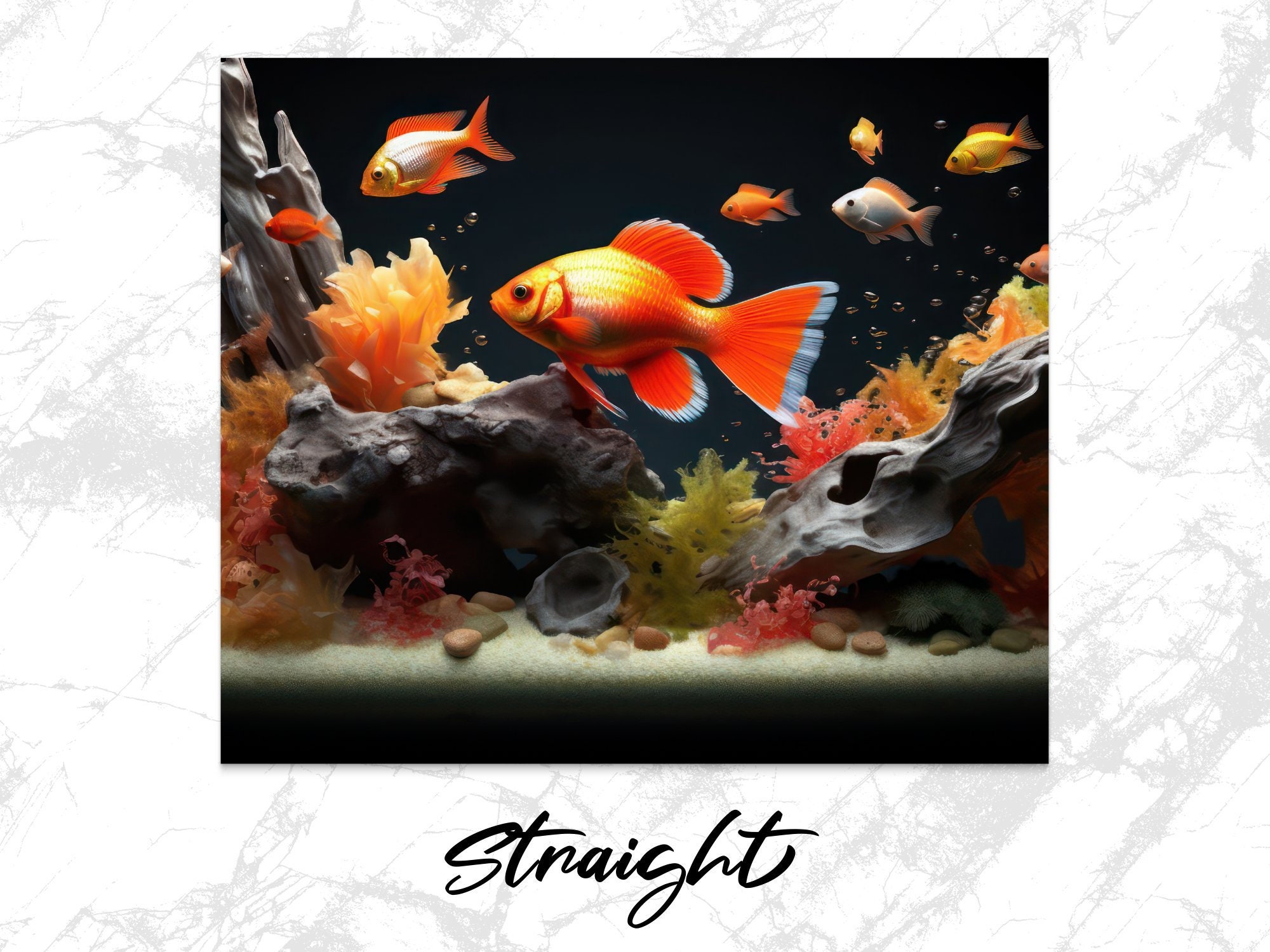 20oz Tumbler Wrap Design, Tropical Fish Sublimation, 300 DPI PNG ...