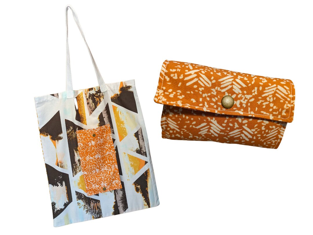 Graphic Print - Fold-n-go Shopping Bag - Handmade Tote Bag - Etsy