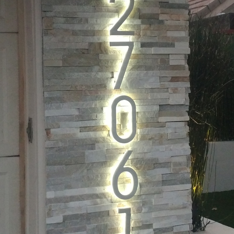 Backlit House Numbers - Etsy