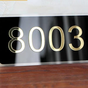 Custom Room Number Plaque, 3D Acrylic Numbers. Best for Office, Hotel ...