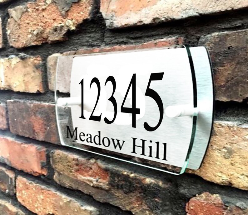 Door Number Plaque House Street Address Plate Acrylic Front - Etsy