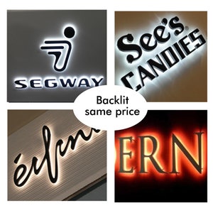 Custom LED Channel Letters Logo Store Sign, Aluminum Returns(sides) and ...