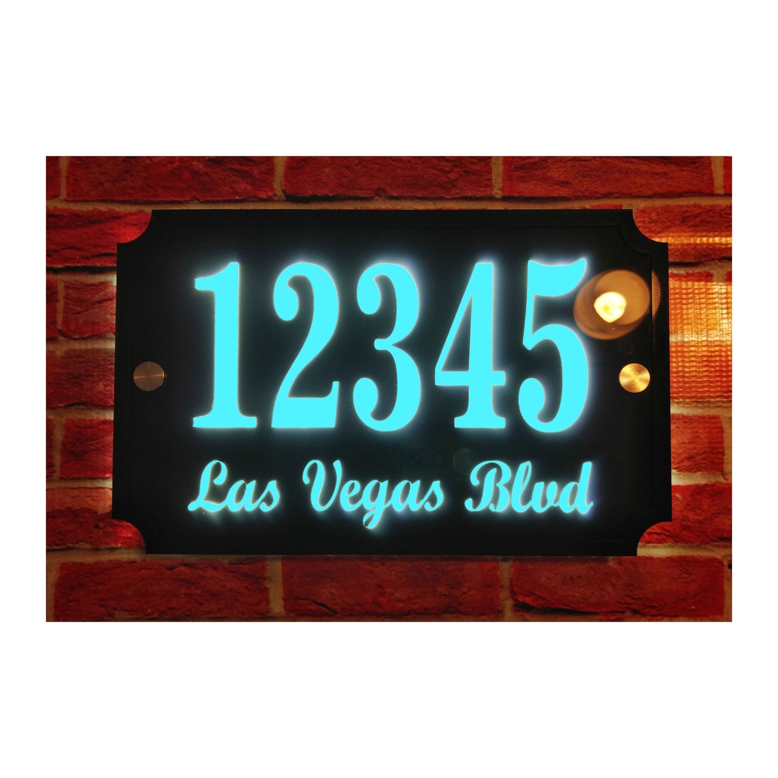 Custom House Address Plaque LED Illuminated Acrylic Sign With - Etsy