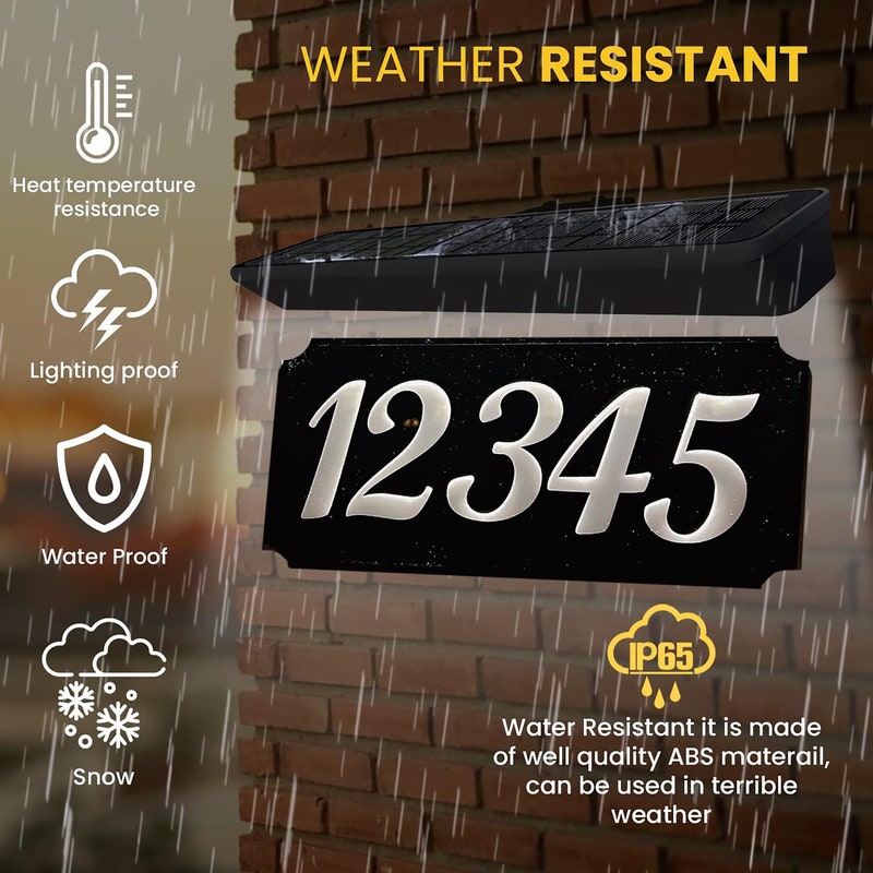 Solar House Numbers - Etsy