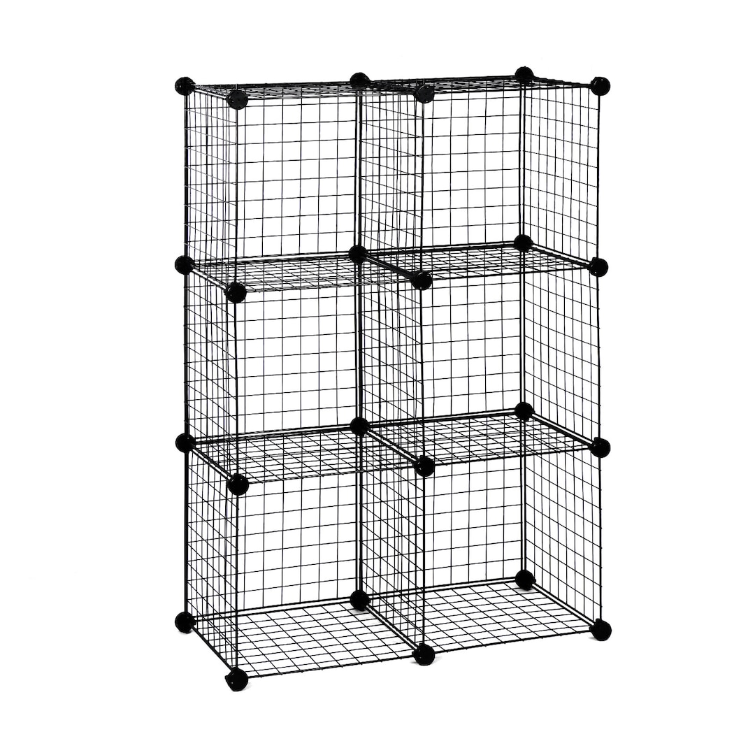 Wire Grid Shelf Cubes, Easy DIY Assembly With 14 X 14 Panels, Patented ...