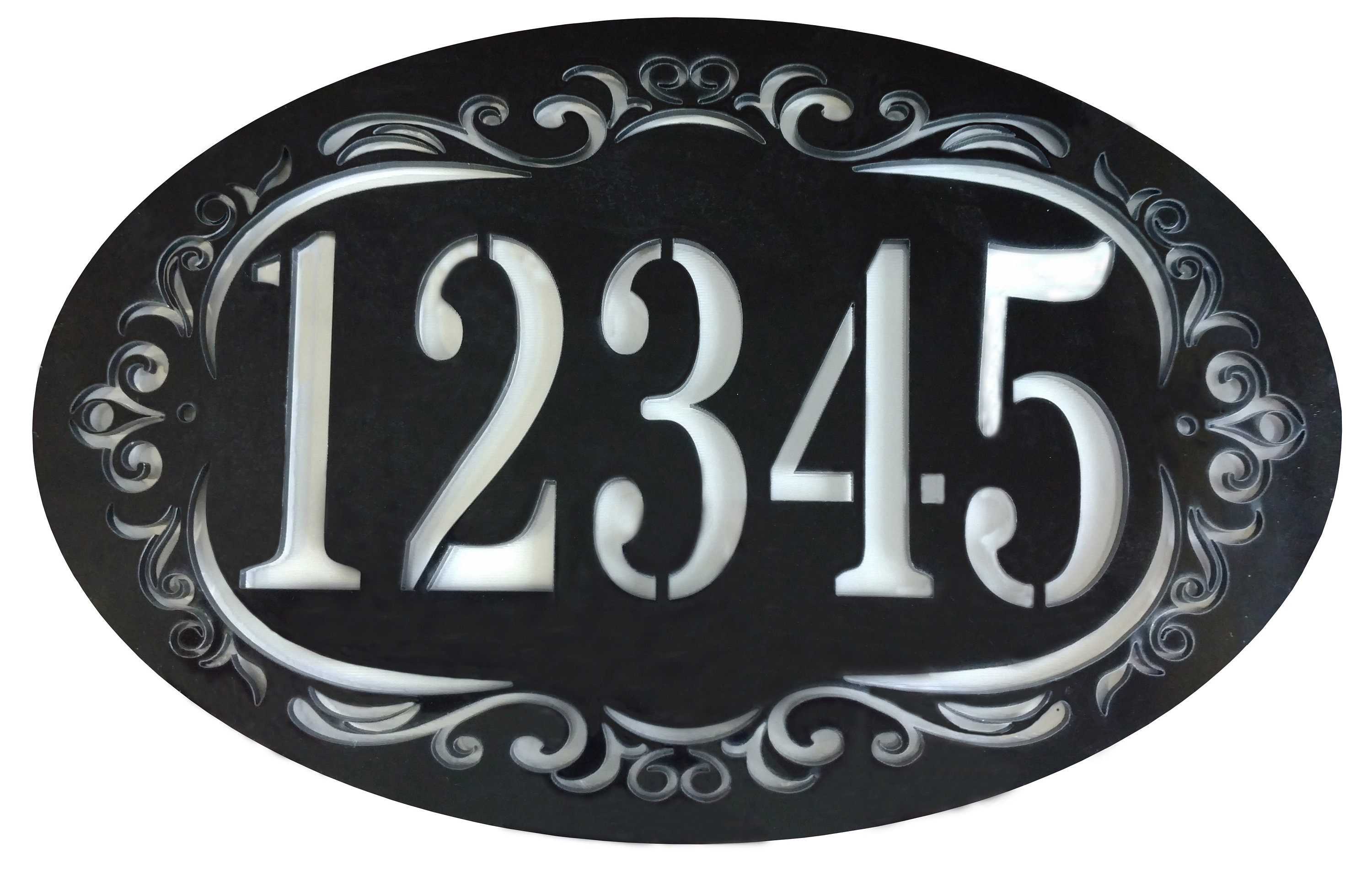 Custom House Address Plaque LED Illuminated Laser Engraved - Etsy