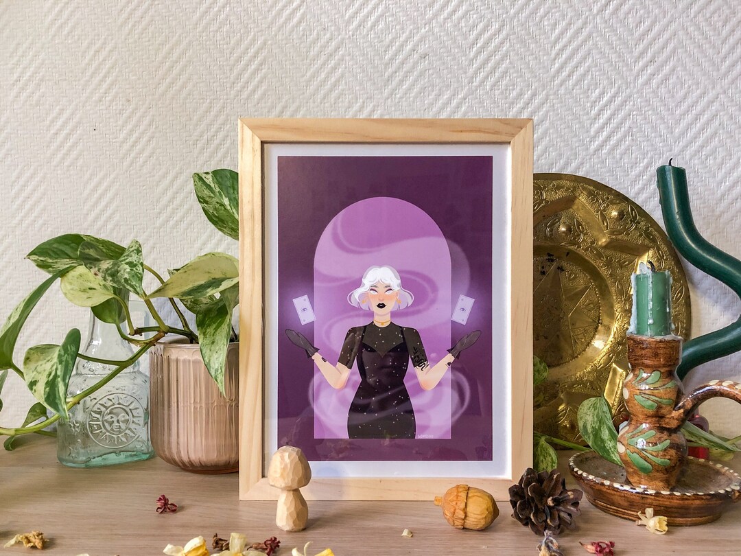 The Divinatrice, A5 Printed Illustration Divination, Witch Illustration ...
