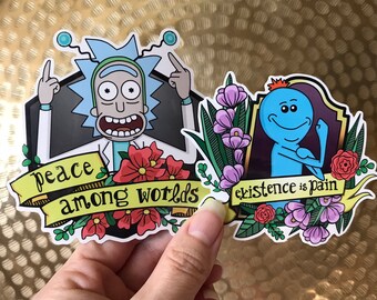 Home & Living Rick Sanchez- Peace among worlds -Machine Embroidery ...