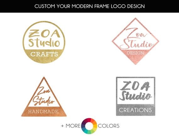 Custom your premade frame logo design. Shop branding with | Etsy