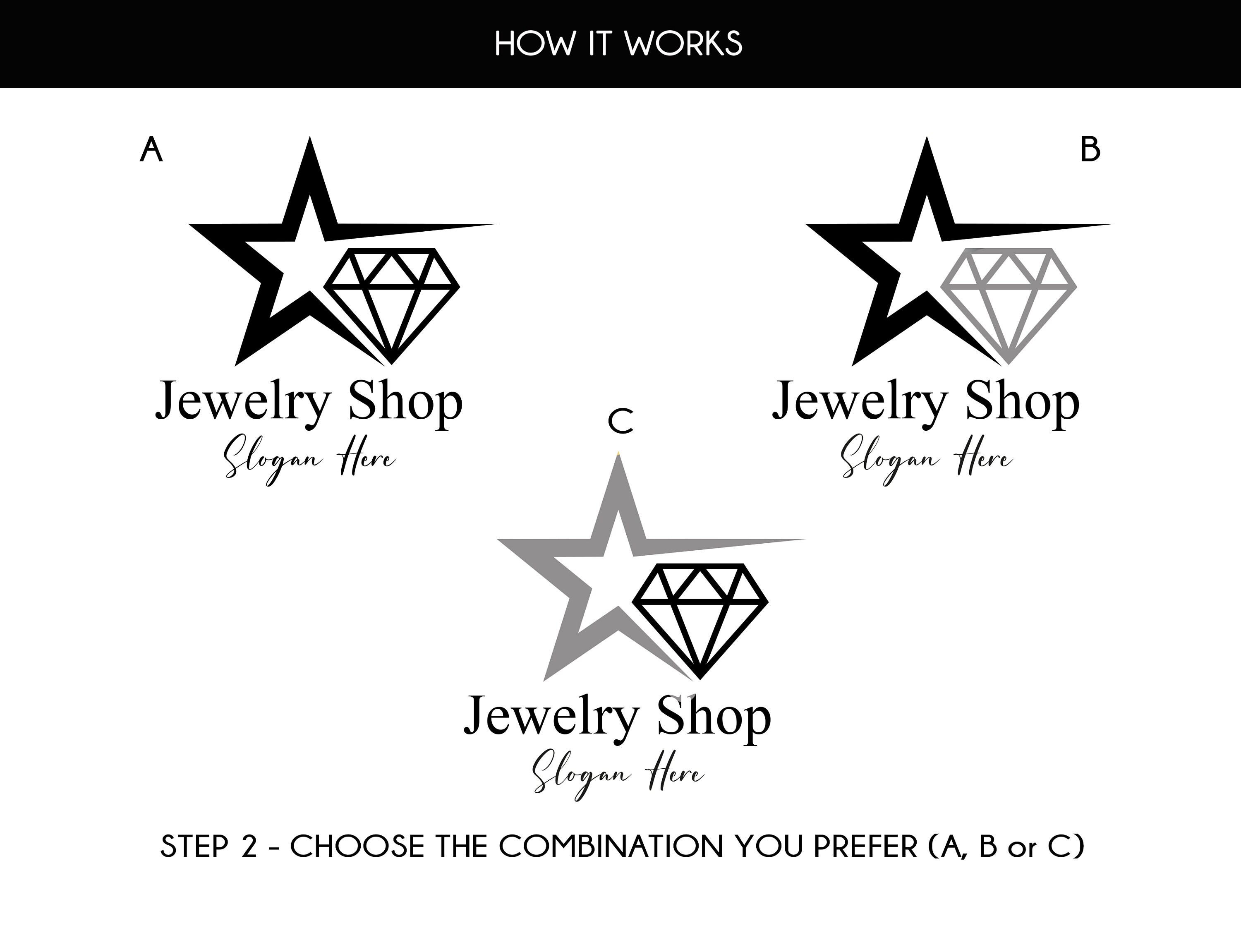 Custom Your Jewelry Logo Design. Jewellery Boutique Branding With a ...