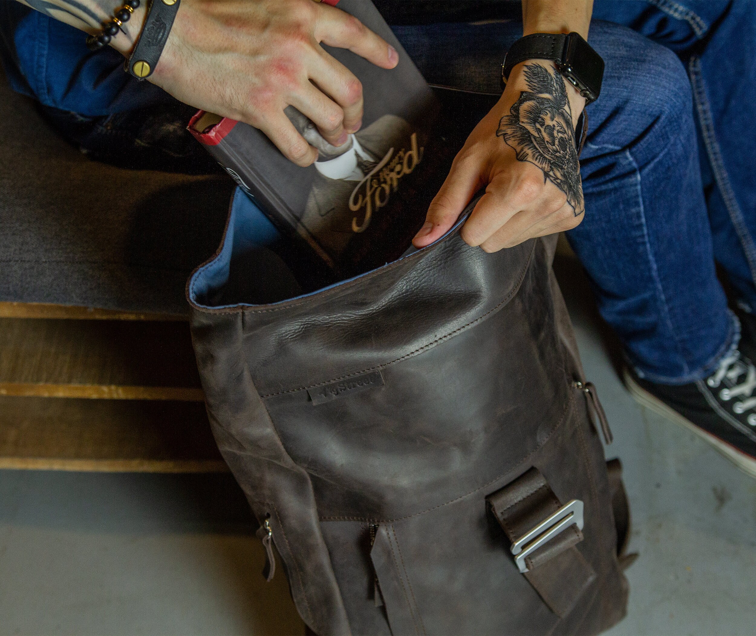 Leather Roll Top Backpack Men Rucksack Rolltop Man - Etsy