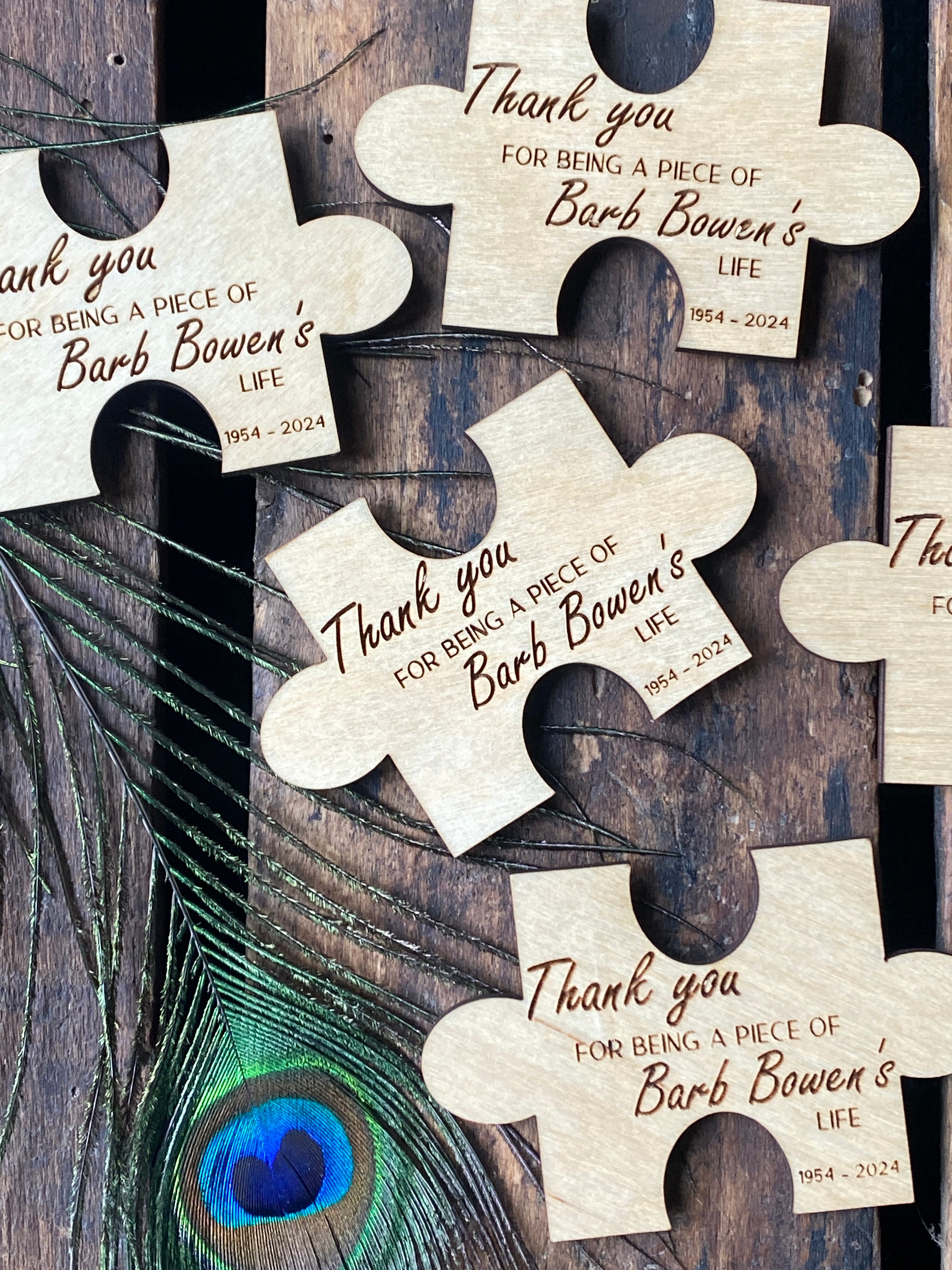Personalized Memorial Puzzle Piece: Celebration of Life Favor - Etsy