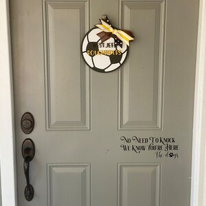 CUSTOM DESIGN - Soccer Door Signs for Hotel, Soccer Team Gifts, Soccer ...