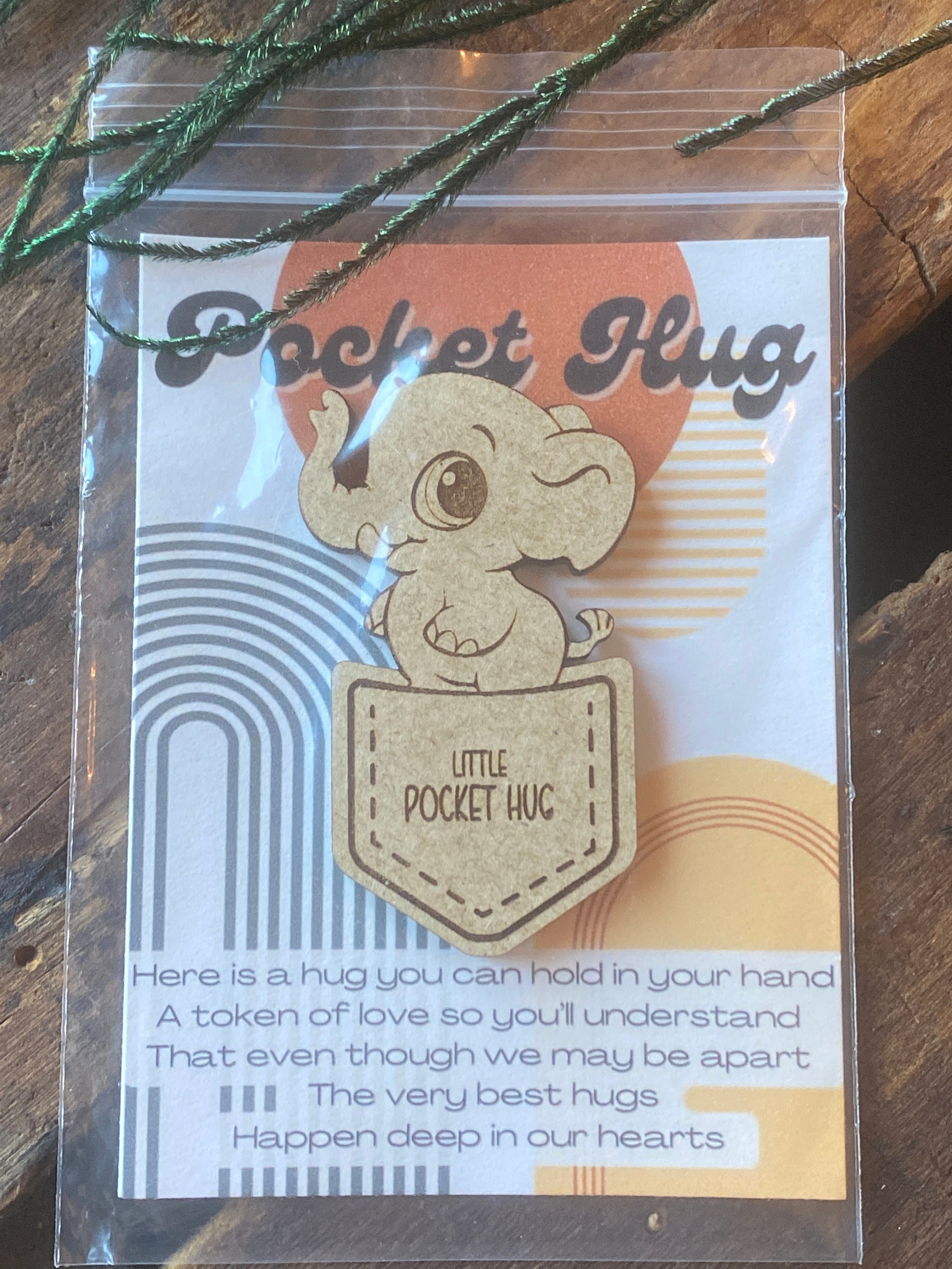 Animal Pocket Hug Back to School Animal Wooden Pocket Hug - Etsy