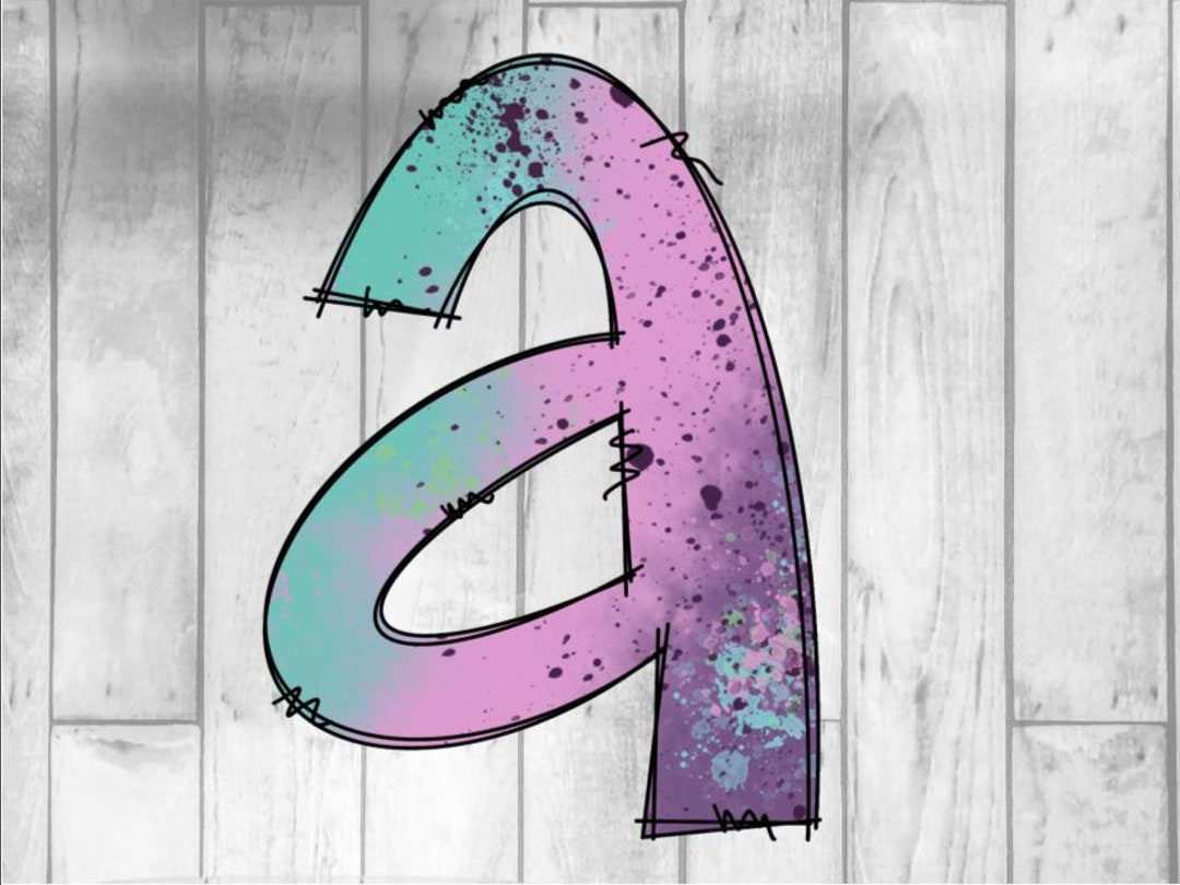 Pink Purple Green Watercolor Bulletin Board Letters, Colorful Alphabet ...