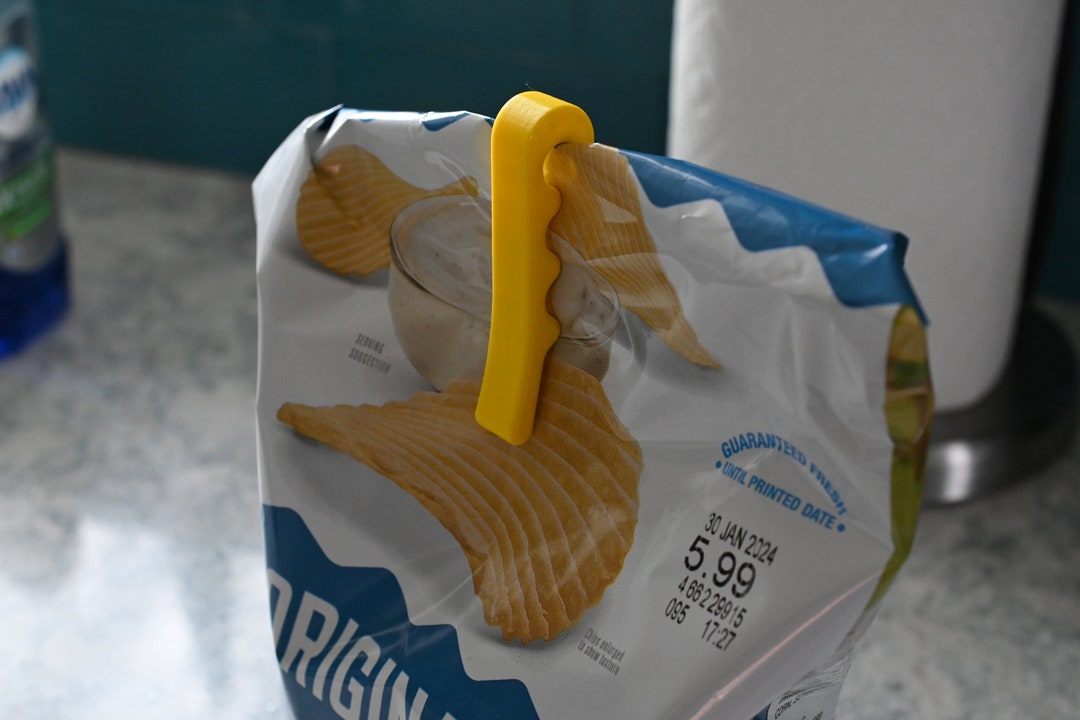 Simple Chip Bag Clip, Snack Bag Clip, 3D Printed, Large - Etsy