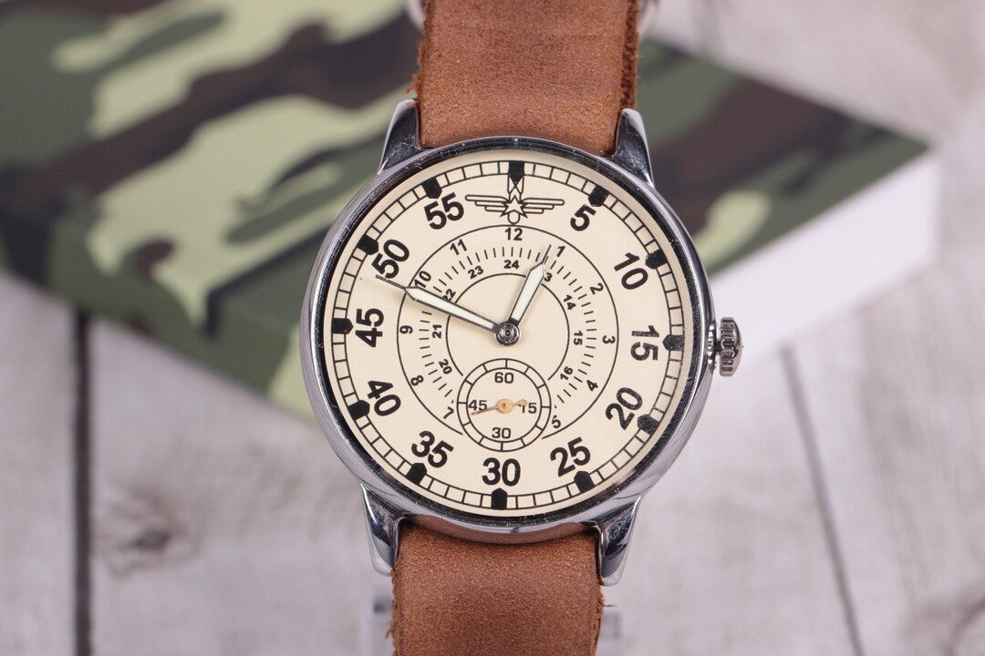 Vintage Pobeda Pilot Watch, Soviet Aviator Mechanical Mens Watch - Etsy
