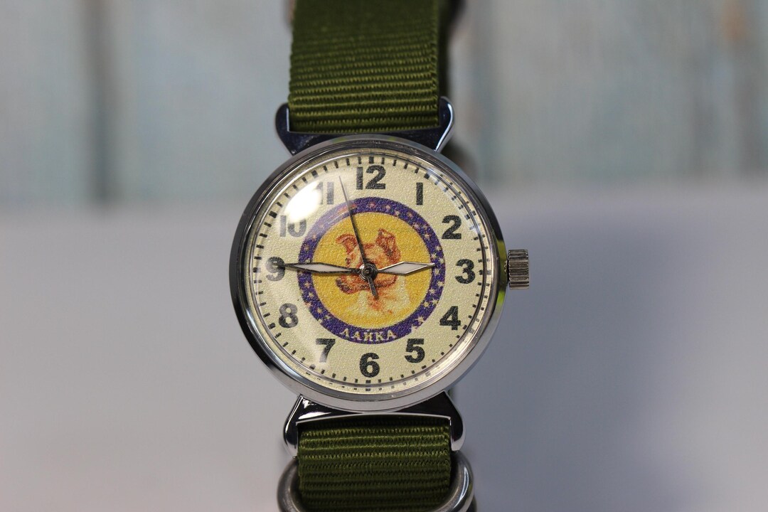 LAIKA Soviet Watch Vintage Soviet Watch a Cosmonaut Dog - Etsy