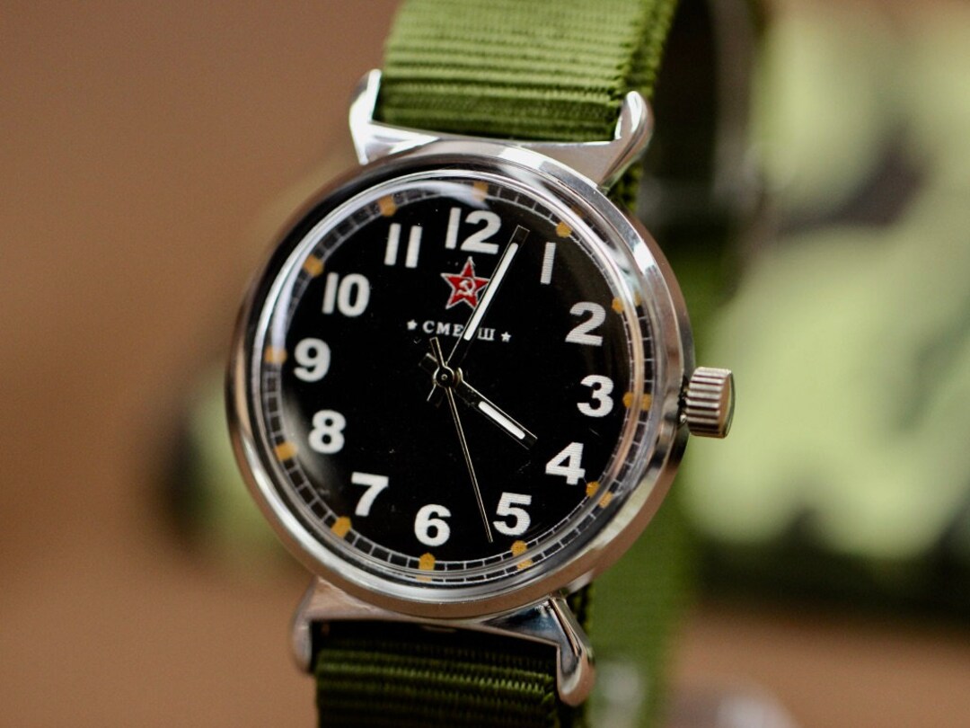 Pobeda Watch Vintage Soviet Watch, Ukrainian Watch, Men's Military ...