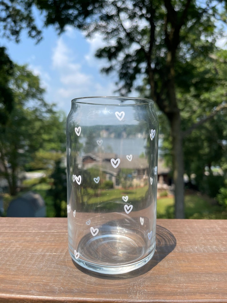Mini Hearts Beer Glass Can Glass Coffee Cup Soda Glass Can Etsy