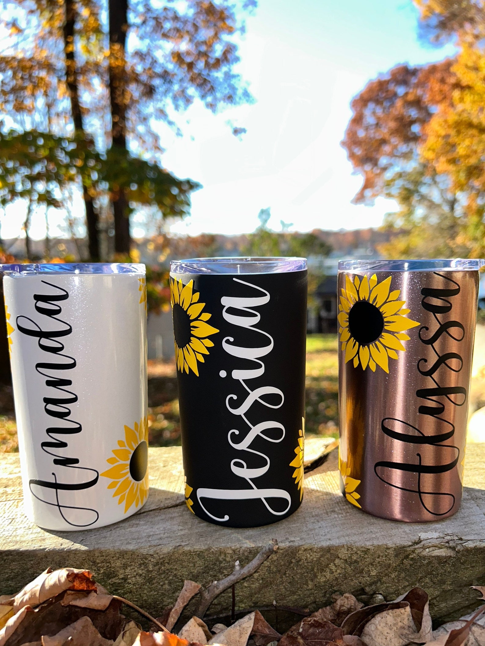 Sunflower Tumbler Personalized Sunflower Cup Gift for Her - Etsy